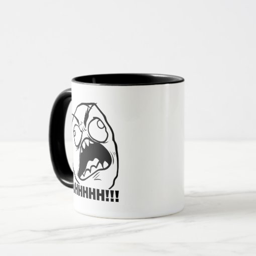 Ahhh!! Rage Face Meme Coffee Mug | Zazzle