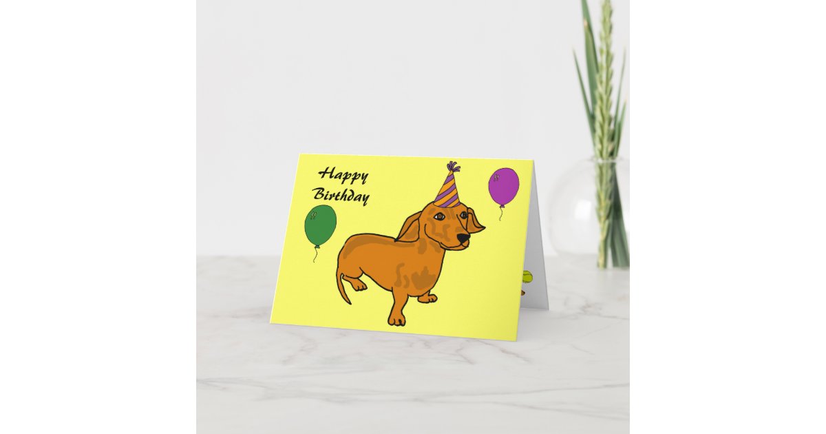 AHL- Happy Birthday Wiener Cards | Zazzle