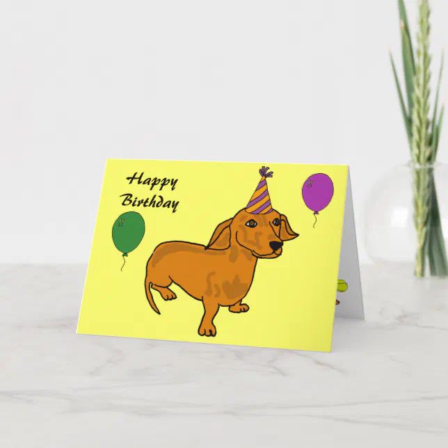 AHL- Happy Birthday Wiener Cards | Zazzle