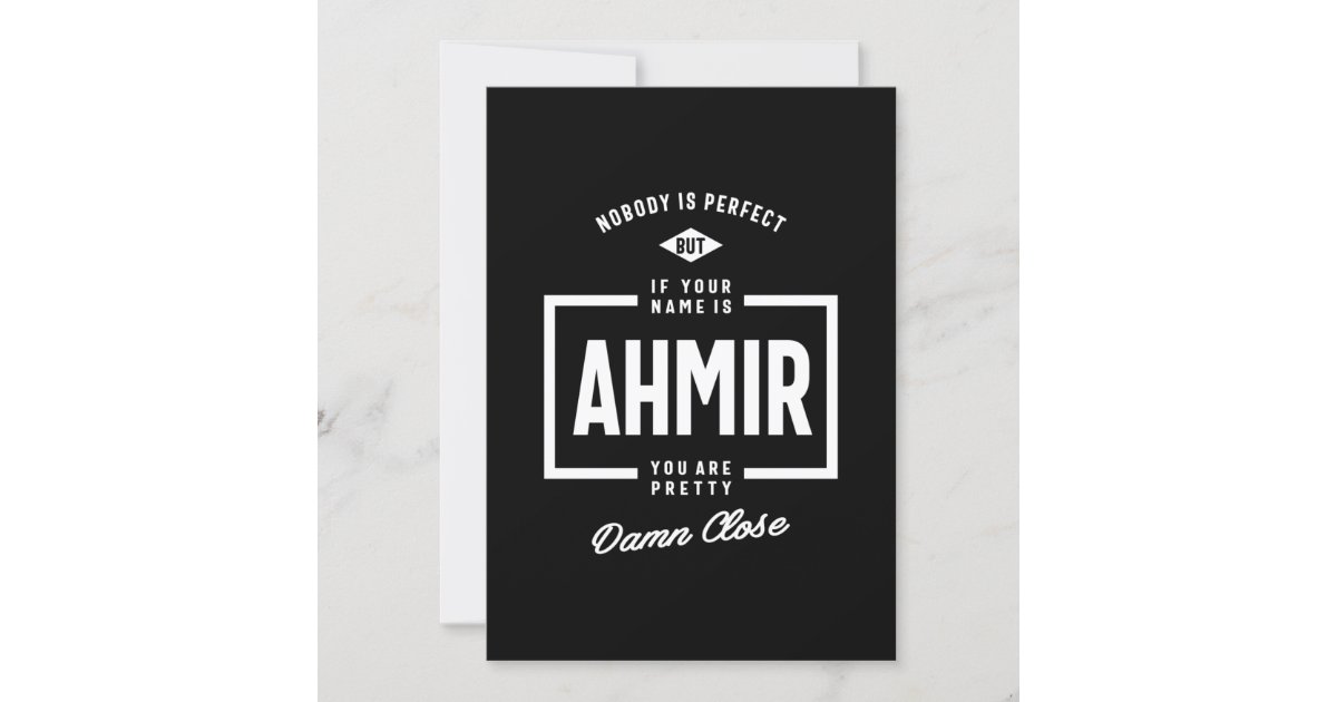 Ahmir Personalized Name Birthday Gift Invitation | Zazzle