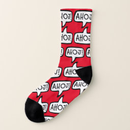 AHOJ! Czech Greeting, Hello, Hi, Czech Republic Socks | Zazzle