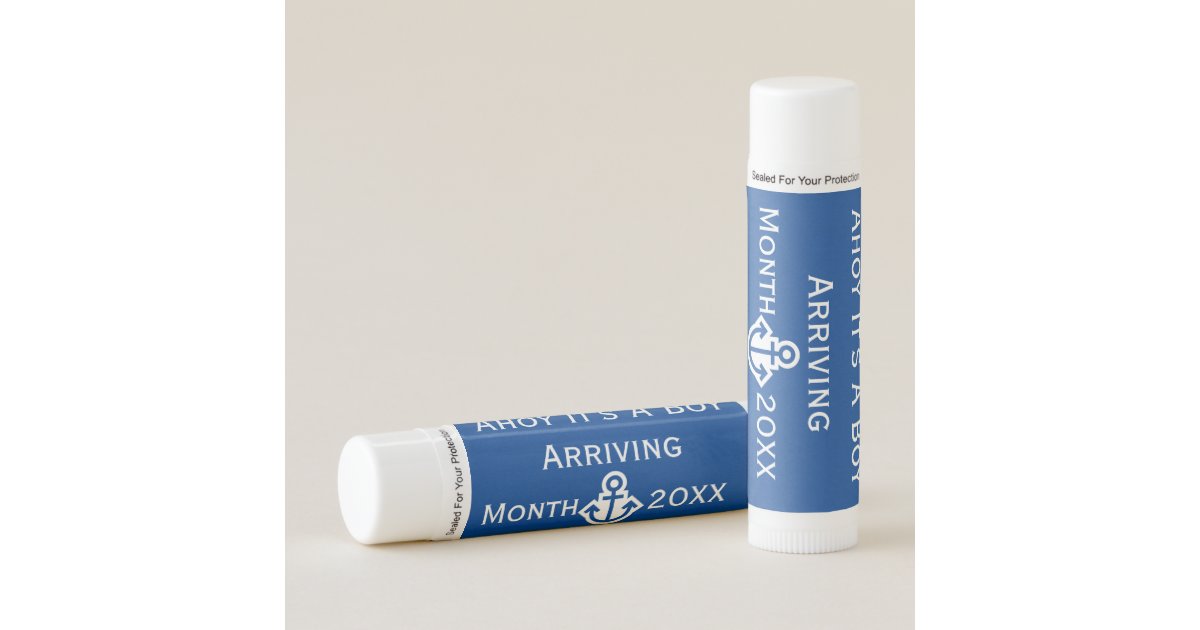 Ahoy It's A Boy Baby Shower Lip Balm | Zazzle