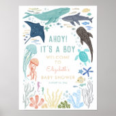 Ahoy It's A Boy Baby Shower Welcome Sign | Zazzle