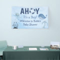Ahoy It's a Boy Ocean Animals Coastal Baby Shower Banner | Zazzle