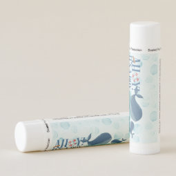 Ahoy it's a Boy Ocean Whale Baby Shower Favor Lip Balm | Zazzle