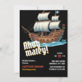 Ahoy Matey! Pirate Ship Birthday Invitation | Zazzle