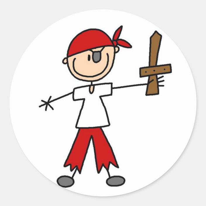 Ahoy Matey Pirate Sticker | Zazzle.com