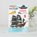 Ahoy Mateys Pirate Birthday Invite | Zazzle