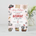 Ahoy mateys pirate Boy birthday Invitation | Zazzle