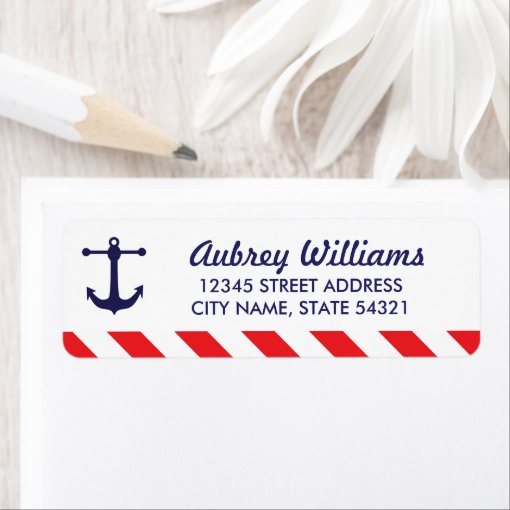 Ahoy! Nautical Address Labels | Zazzle