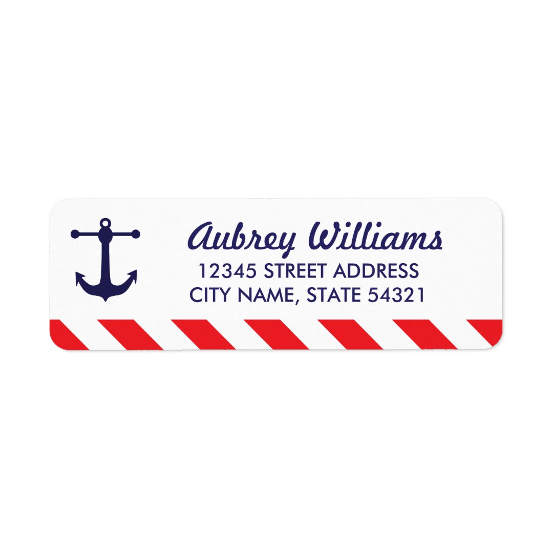 Ahoy! Nautical Address Labels | Zazzle