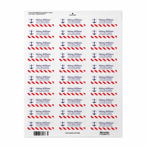 Ahoy! Nautical Address Labels | Zazzle