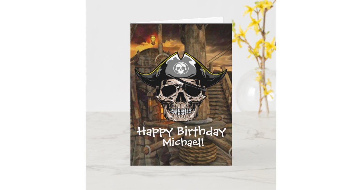Ahoy, Young Buccaneers Birthday Card | Zazzle