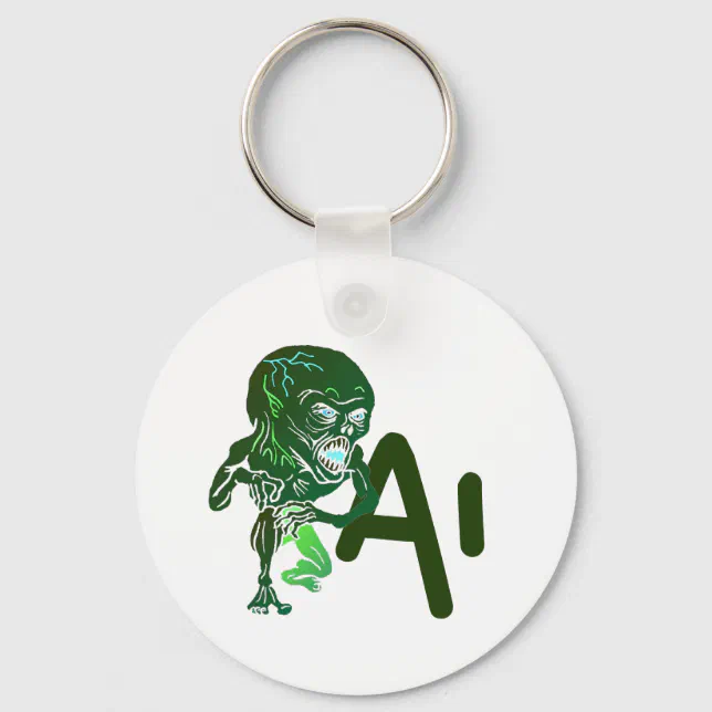 AI Artificial Intelligence its here tech beware Keychain | Zazzle AI Artificial Intelligence its here tech beware Keychain | Zazzle
