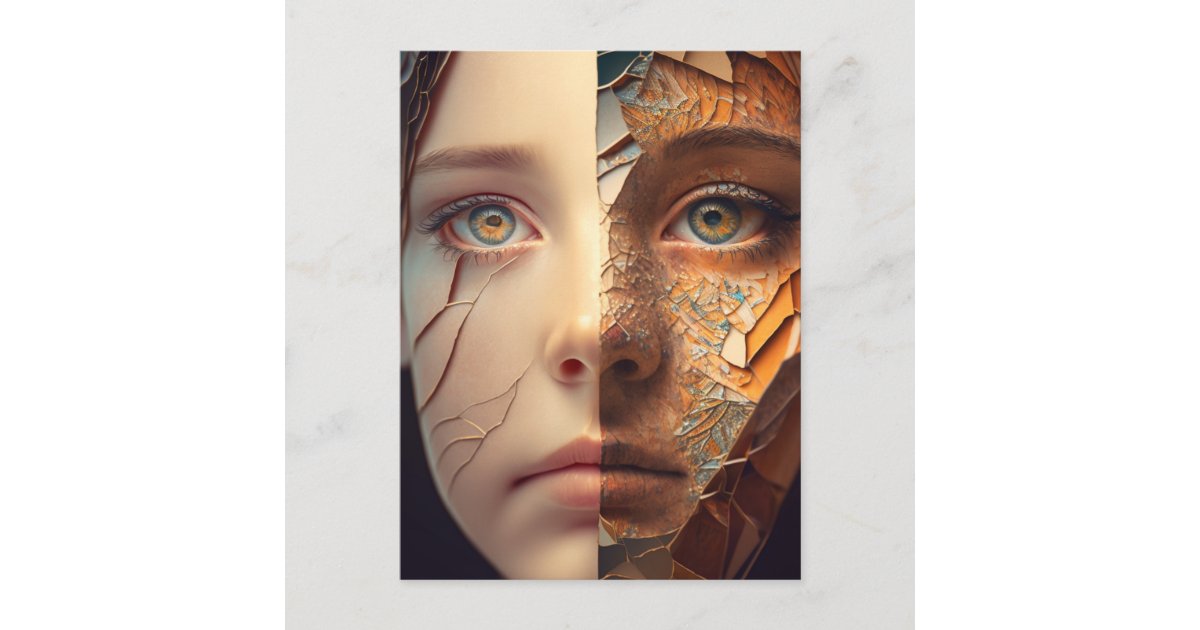 AI self portrait Postcard | Zazzle