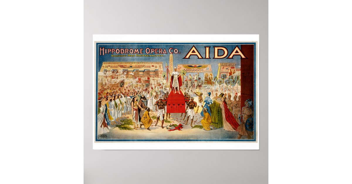 Aida Opera poster 1898 | Zazzle