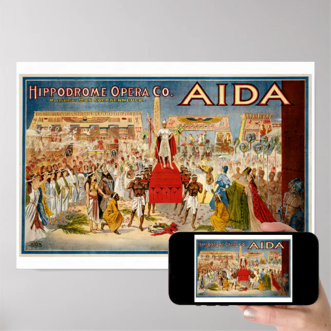 Aida Opera poster 1898 | Zazzle
