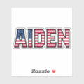 Aiden name First name USA Sticker Stickerset | Zazzle