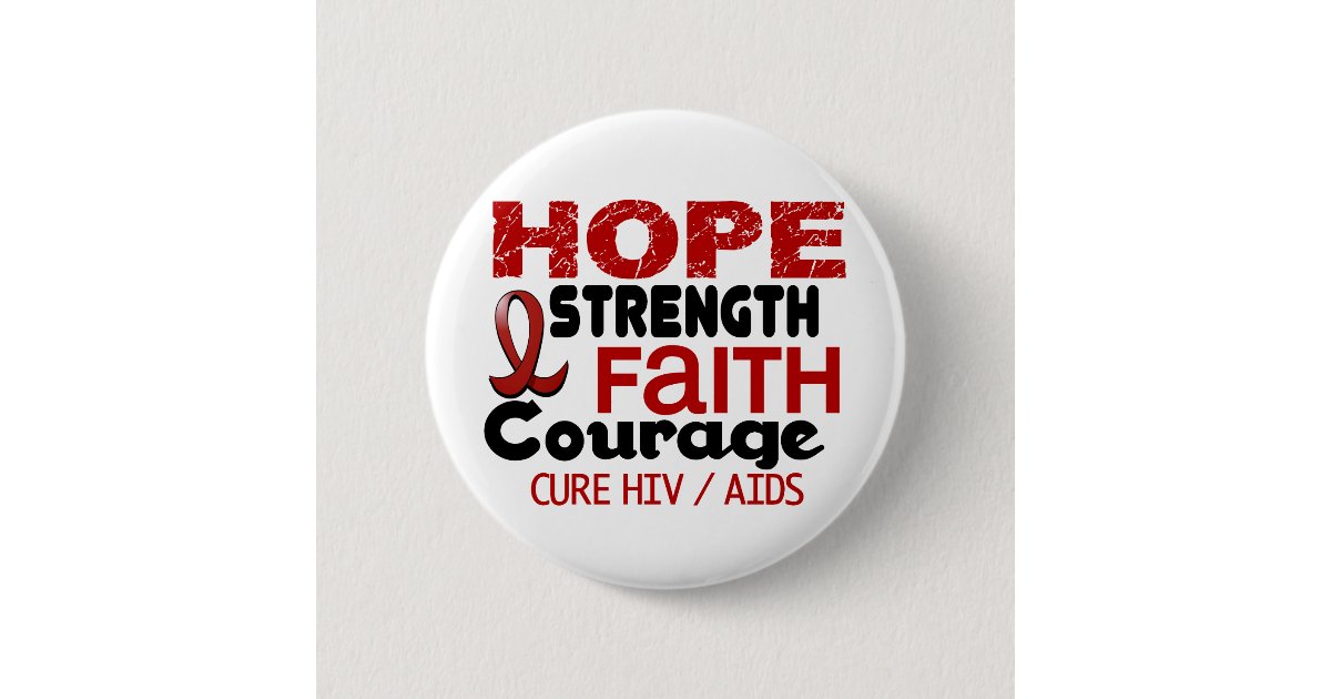 AIDS HIV HOPE 3 PINBACK BUTTON | Zazzle