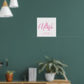 Ailish name meaning shades of pink text custom poster | Zazzle
