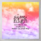 aim high quote on colorful clouds motivational poster | Zazzle