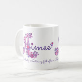 Aimee name meaning decorative A monogram mug | Zazzle
