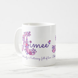 Aimee name meaning decorative A monogram mug | Zazzle