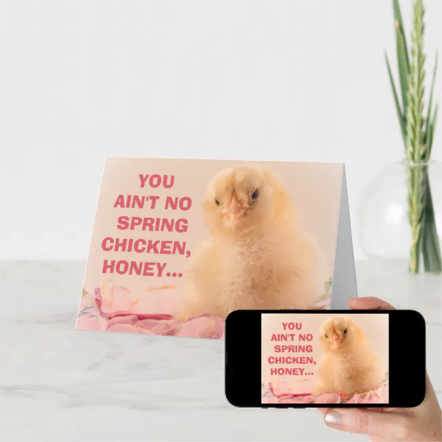 Ain't No Spring Chicken Ladies Milestone Birthday Card | Zazzle