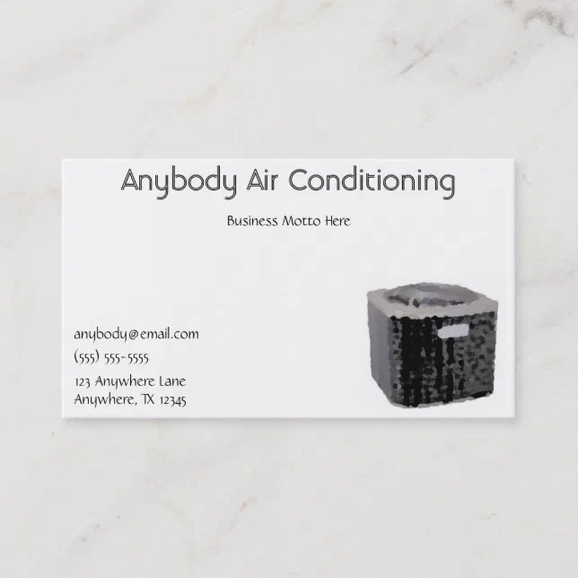 Air Conditioner Business Card | Zazzle