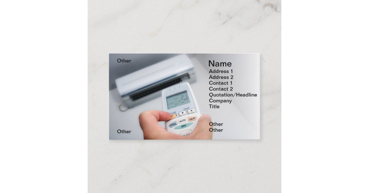 Air-Conditioner Business Card | Zazzle