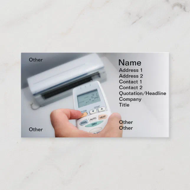 Air-Conditioner Business Card | Zazzle