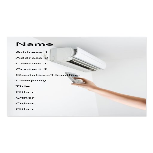 Air Conditioner Double-Sided Standard Business Cards (Pack Of 100) | Zazzle