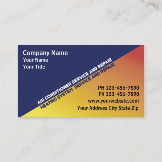 Air Conditioning Business Cards | Zazzle.com