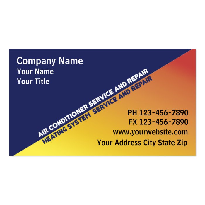 Air Conditioning Business Cards | Zazzle