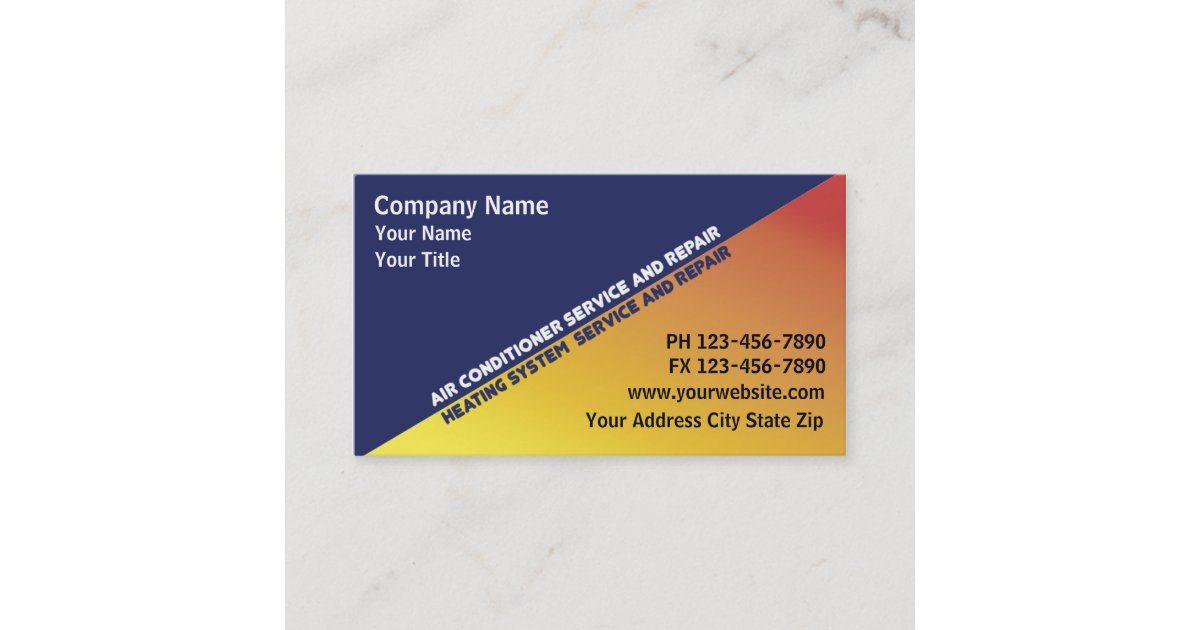 Air Conditioning Business Cards | Zazzle