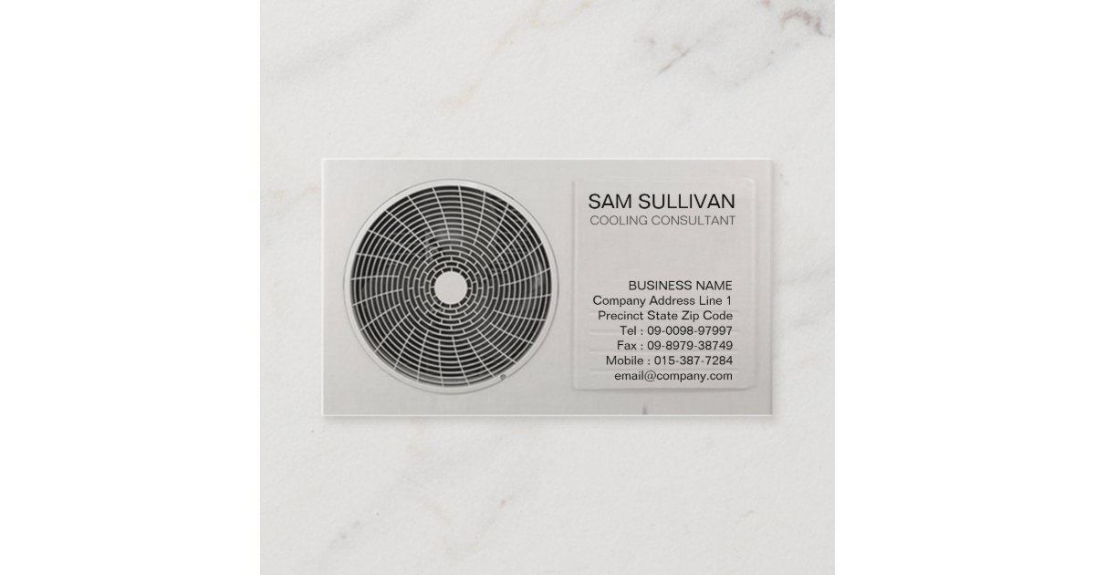 Air Conditioning Cooling Compressor Business Card | Zazzle
