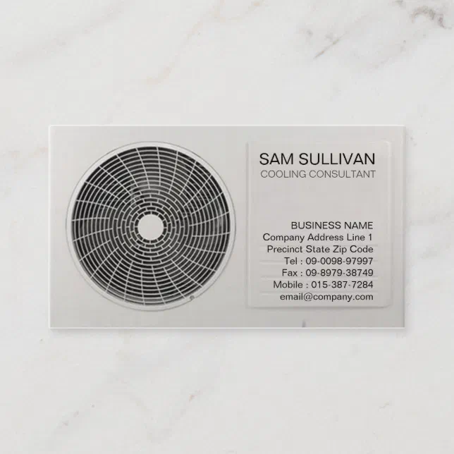 Air Conditioning Cooling Compressor Business Card | Zazzle