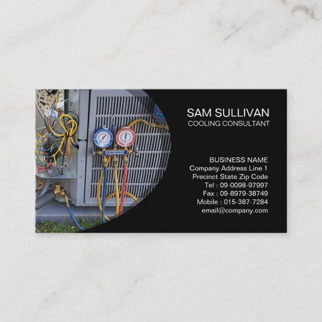 Air Conditioning Cooling Compressor Business Card | Zazzle