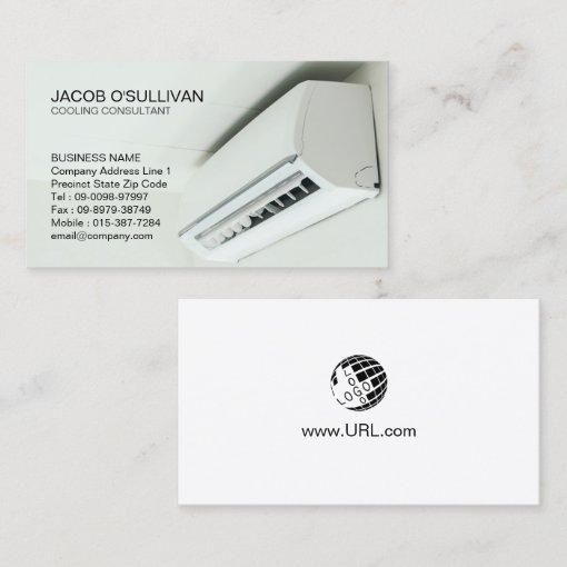 Air Conditioning Heating Cooling Business Card | Zazzle