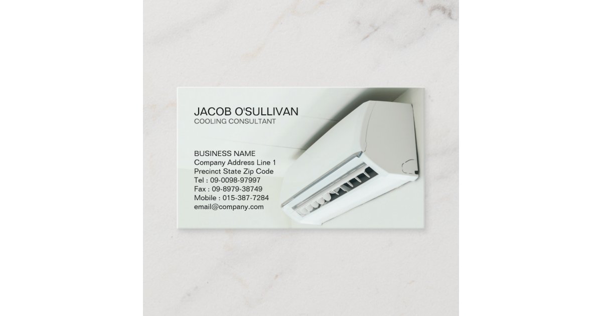 Air Conditioning Heating Cooling Business Card | Zazzle