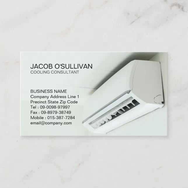Air Conditioning Heating Cooling Business Card | Zazzle