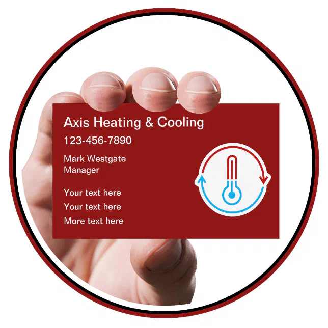 Air Conditioning & Heating Service Business Card | Zazzle