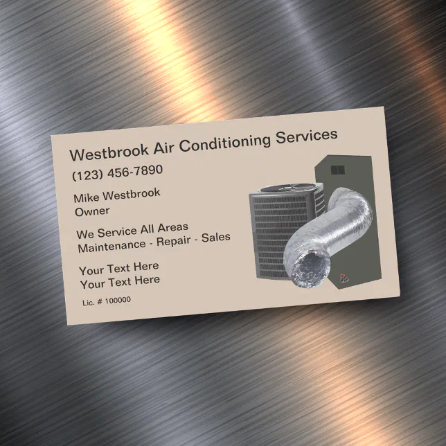 Air Conditioning Repair And Duct Cleaning Business Card Magnet | Zazzle