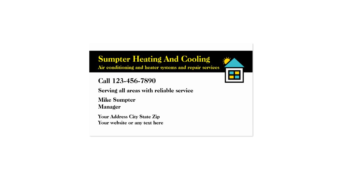 Air Conditioning Repair Business Card | Zazzle