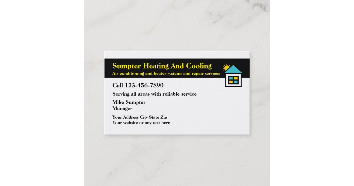 Air Conditioning Repair Business Card | Zazzle