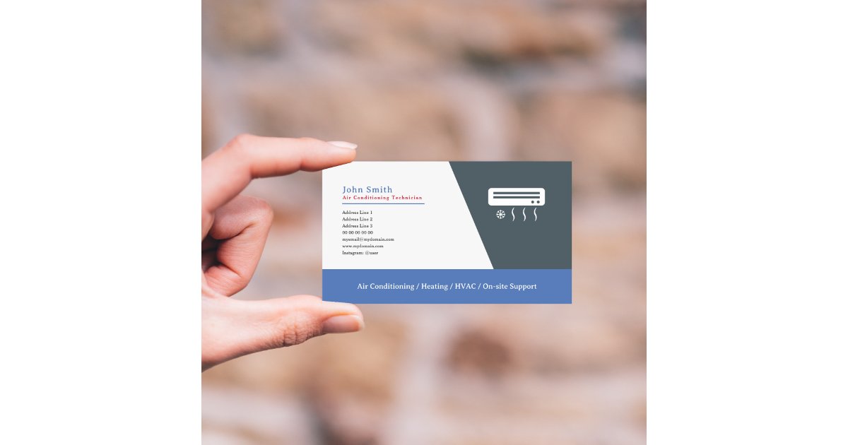 Air Conditioning Repair Business Card | Zazzle