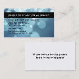 Air Conditioning Repair Business Cards | Zazzle