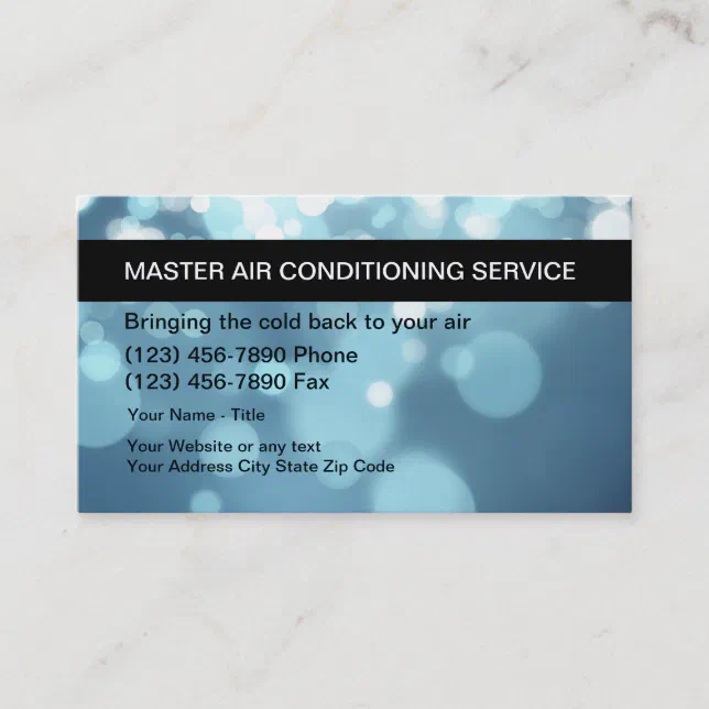 Air Conditioning Repair Business Cards | Zazzle