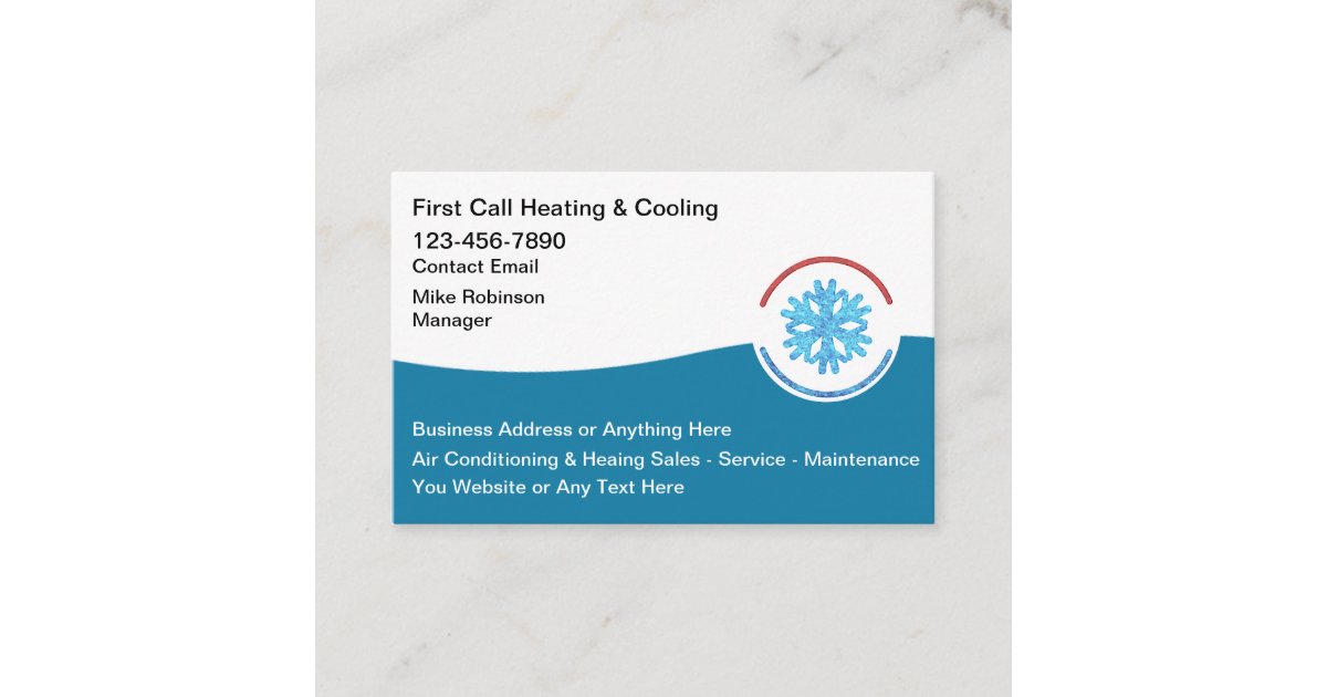 Air Conditioning Service Business Cards | Zazzle