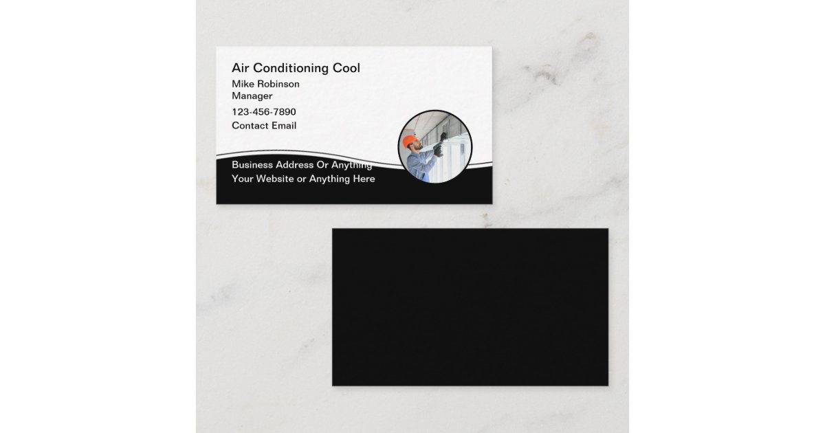 Air Conditioning Service Modern Business Cards | Zazzle